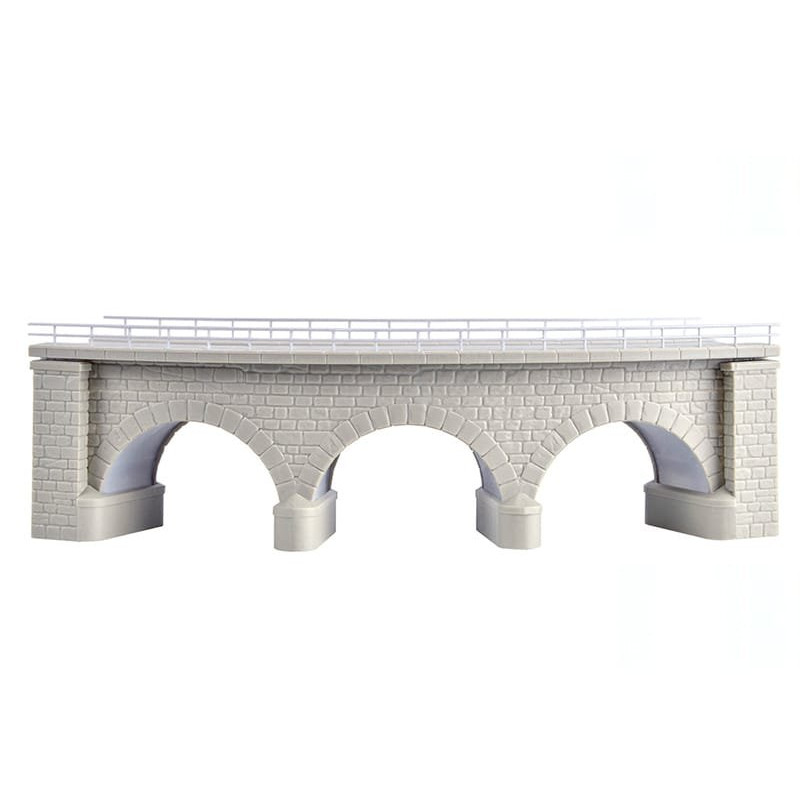 Pont courbe R1 en maçonnerie en voie unique - échelle N 1/160 - KIBRI 37661