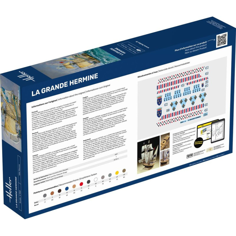 Vaisseau La Grande Hermine Kit complet - 1/150 - HELLER 56841